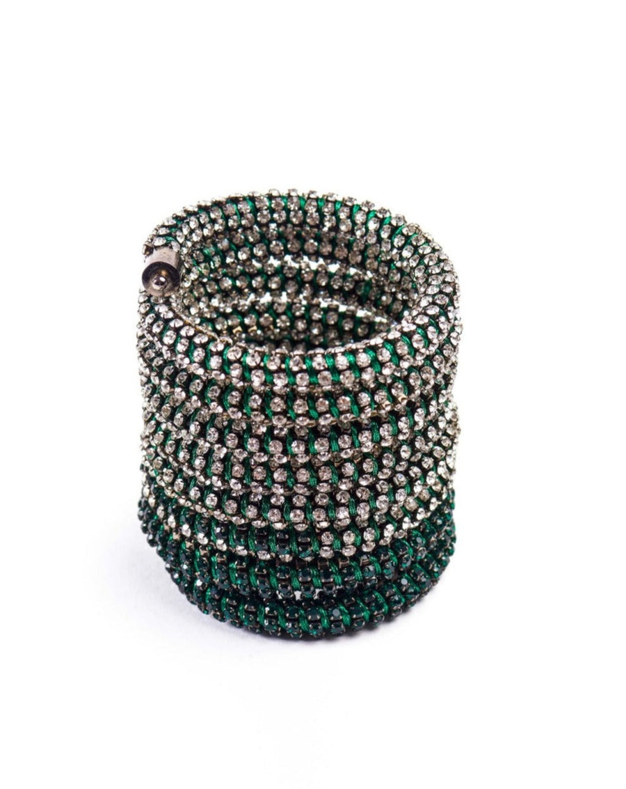Tortile Wrap Bracelet In Pine Green – Amama