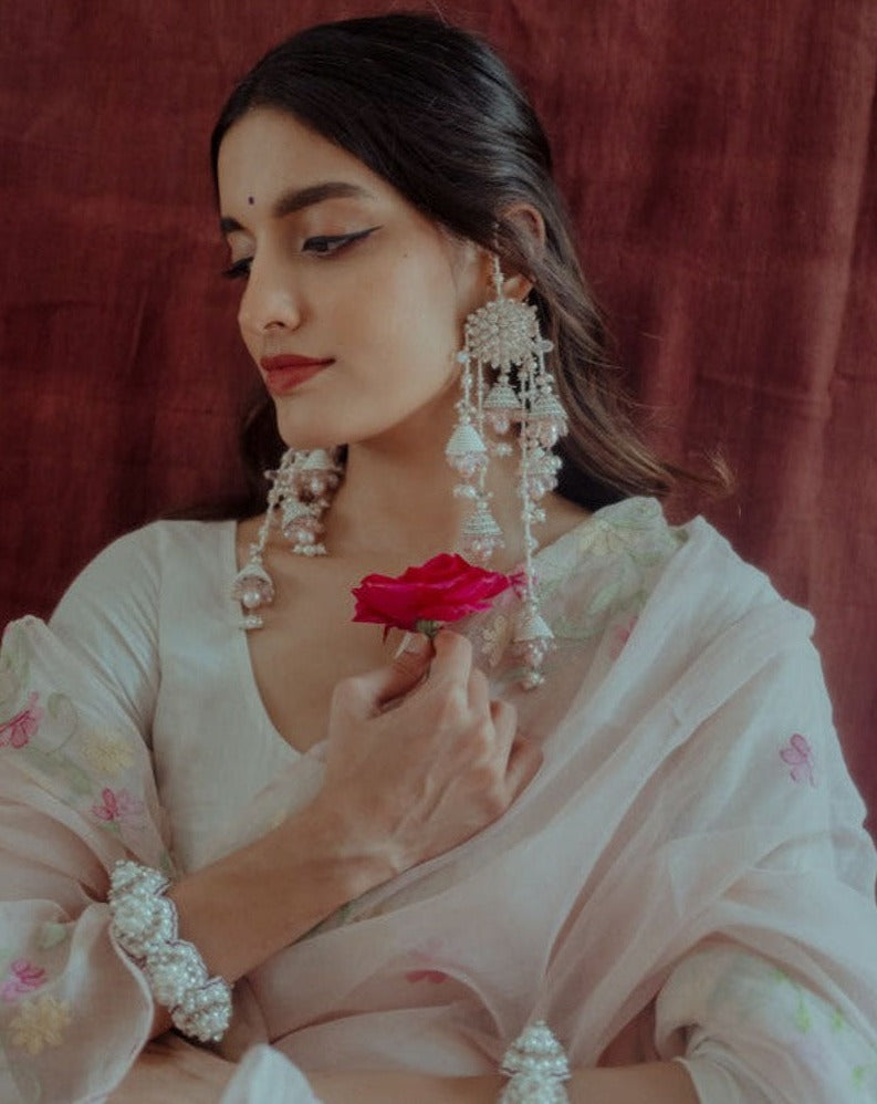 Conoidal Rose Kashmiri Jhumkas