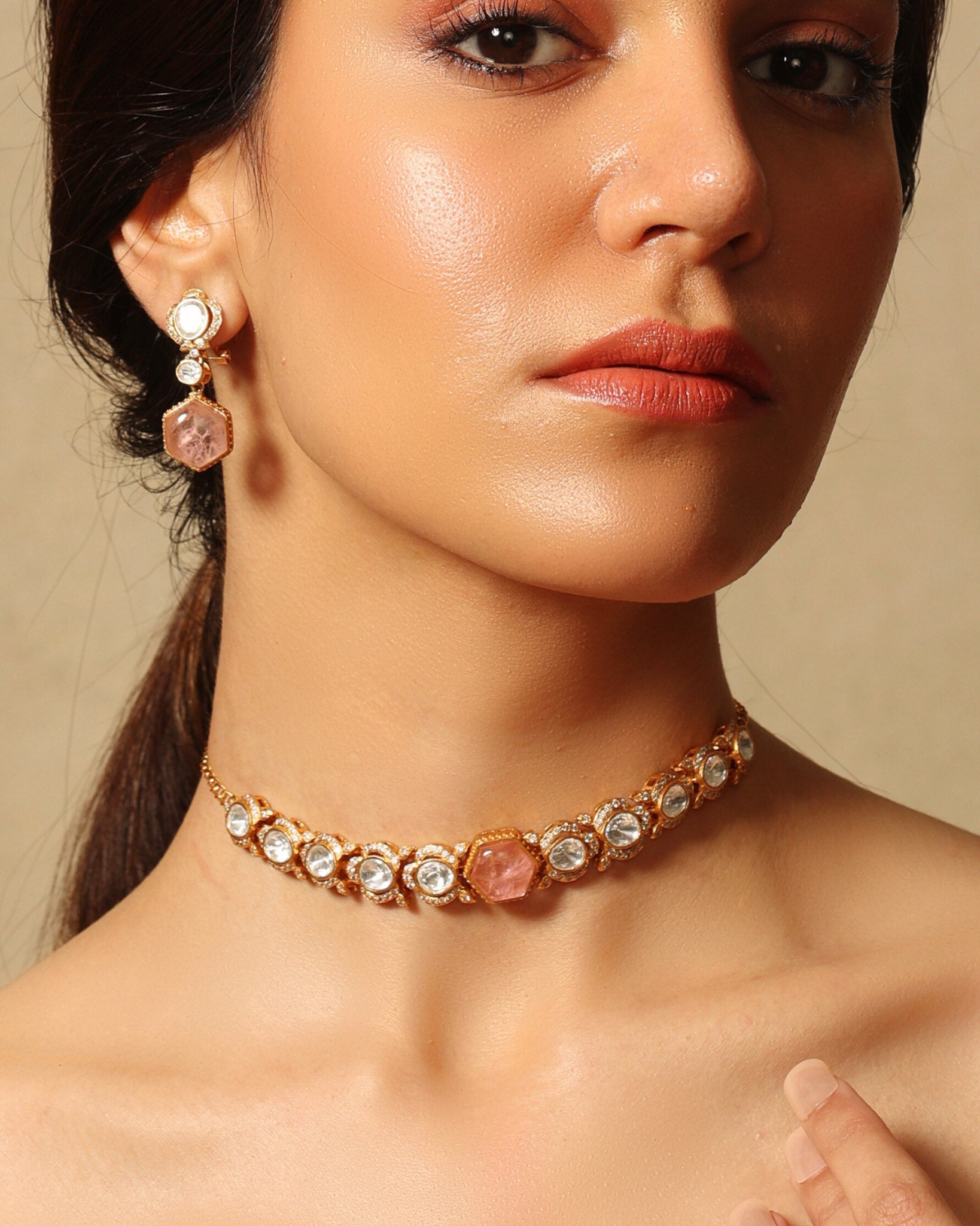 Rose Tinted Necklace Set