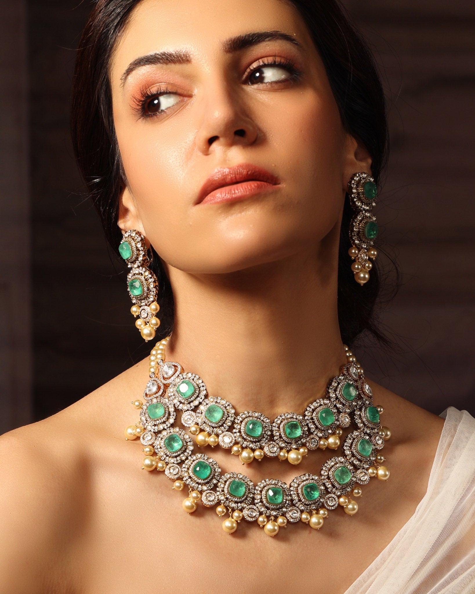 Jade Cascade Necklace Set