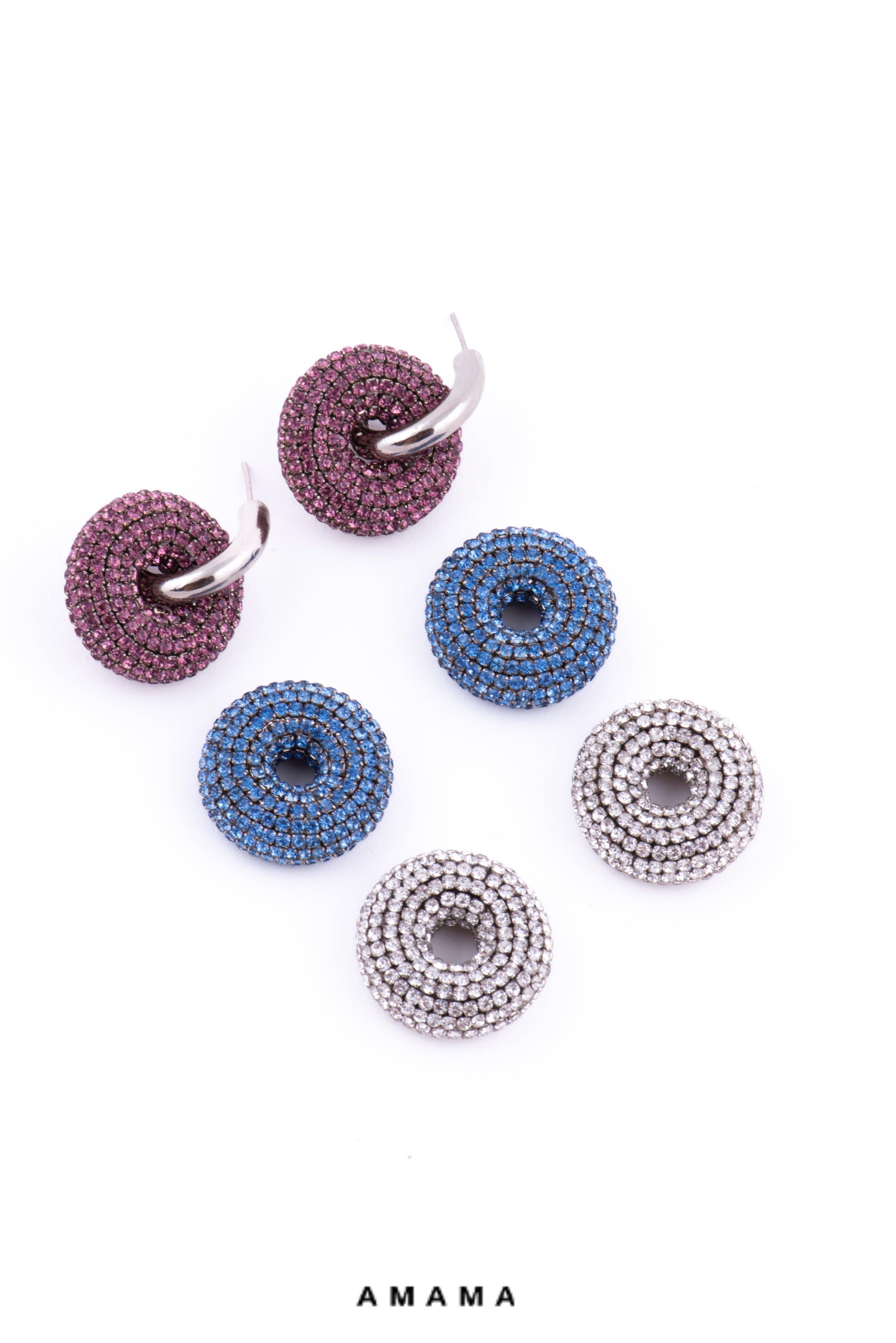 Froot Loops Earrings In Silver - Set of 3 – Amama